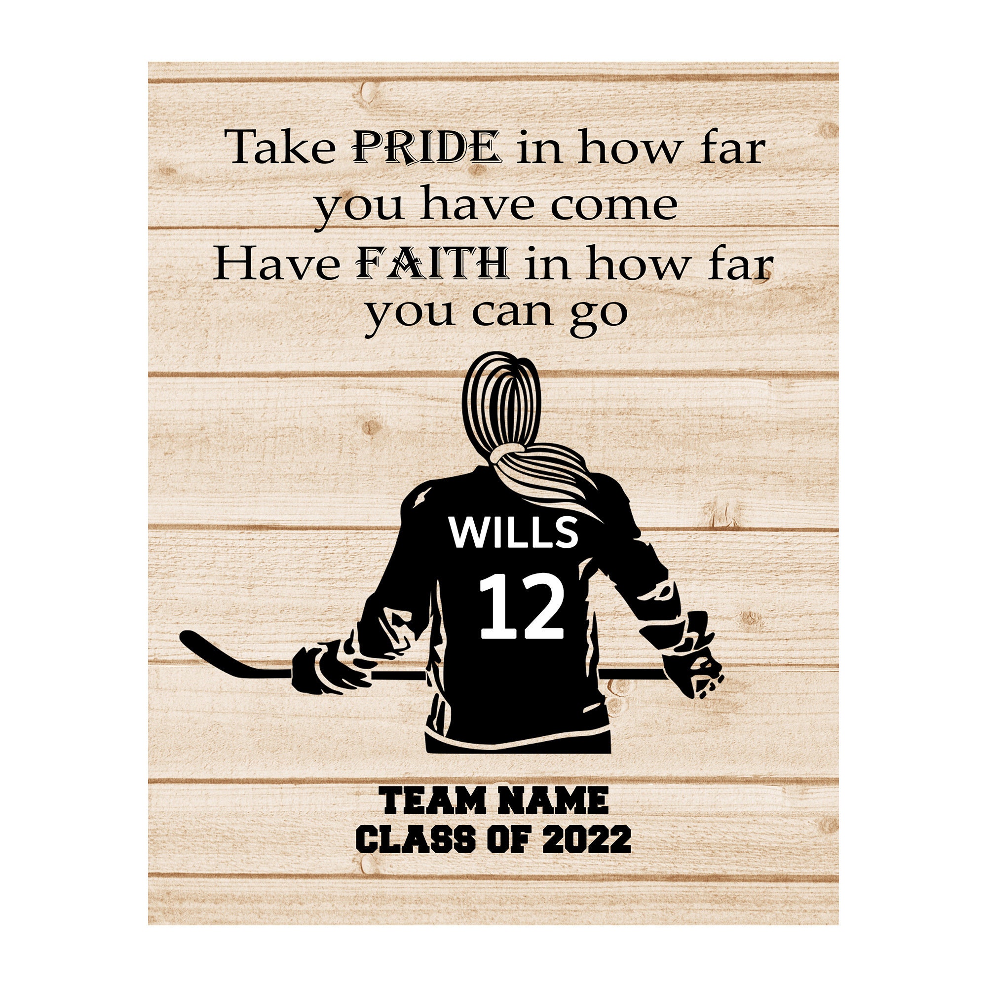 Senior Night Ice Hockey Gifts Girl Hockey Gifts Gift for - Etsy