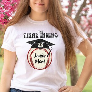 Senior Baseball Mom 2025 Distressed Shirt, the Final Inning, Baseball ...