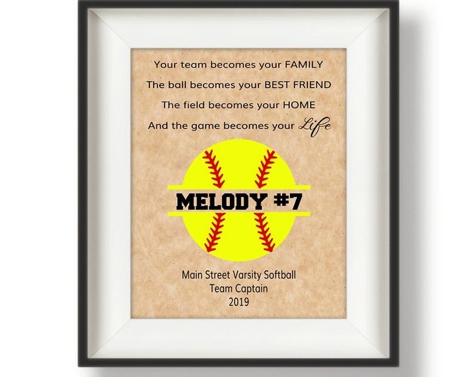 Softball Senior Night Gifts Personalized Senior Gift Softball Team ...
