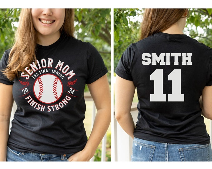 2025 Personalized Baseball Senior Mom Shirt, the Final Inning, Year ...