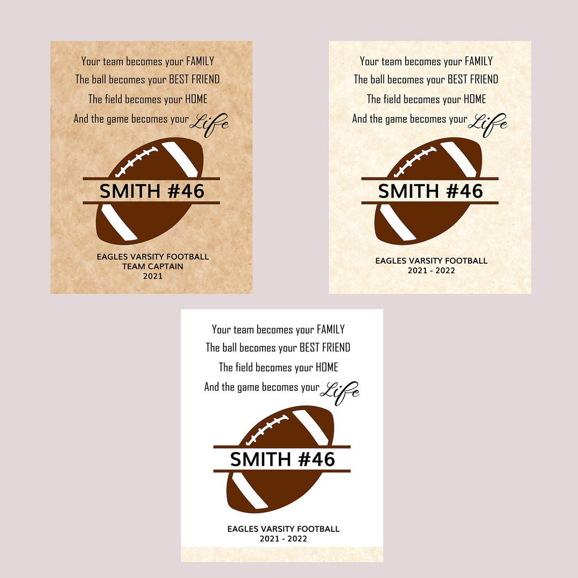 Football Player Gift Football Senior Gift Senior Night - Etsy