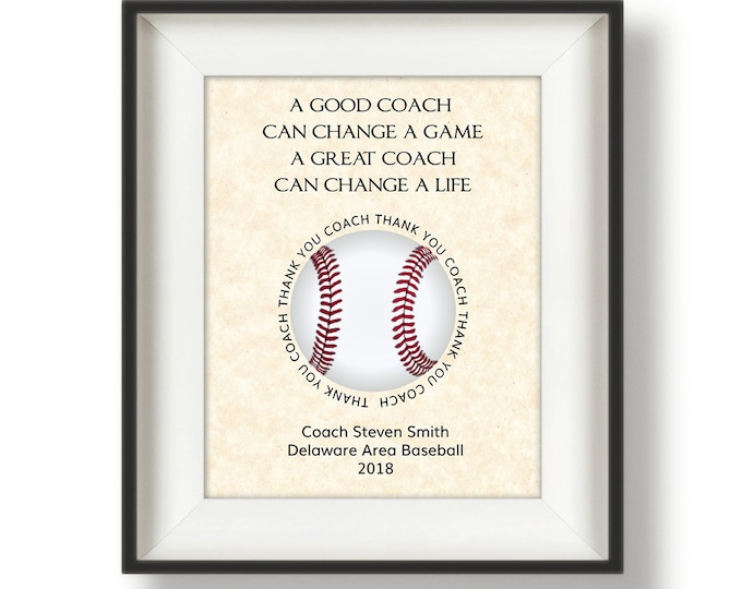 Baseball Coach Gift Gifts for Baseball Coaches Personalized Coaches ...