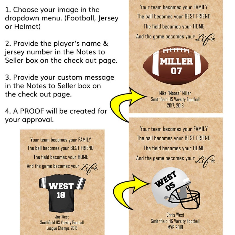 Senior Night Football Gifts - Senior Night Poster - Personalized ...