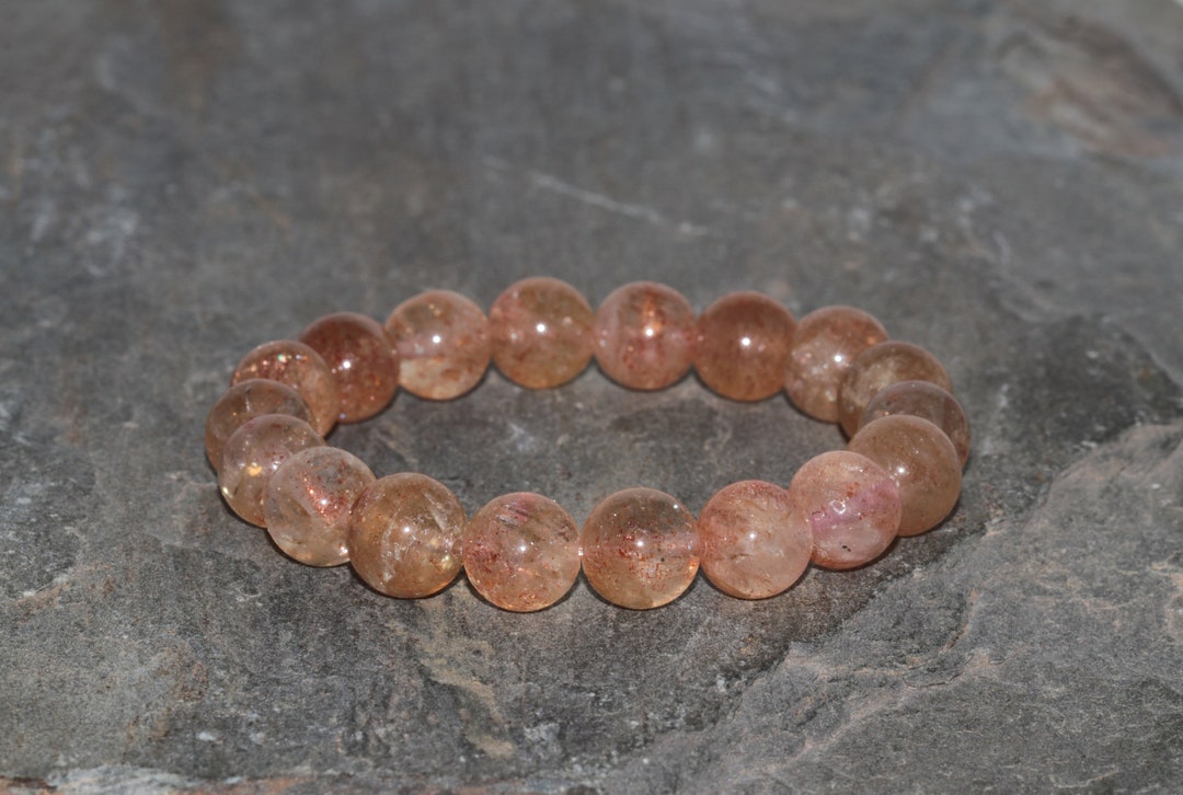 Sunstone Beaded Bracelet, Grade AAA, 10mm Golden Sunstone, Gemstone ...