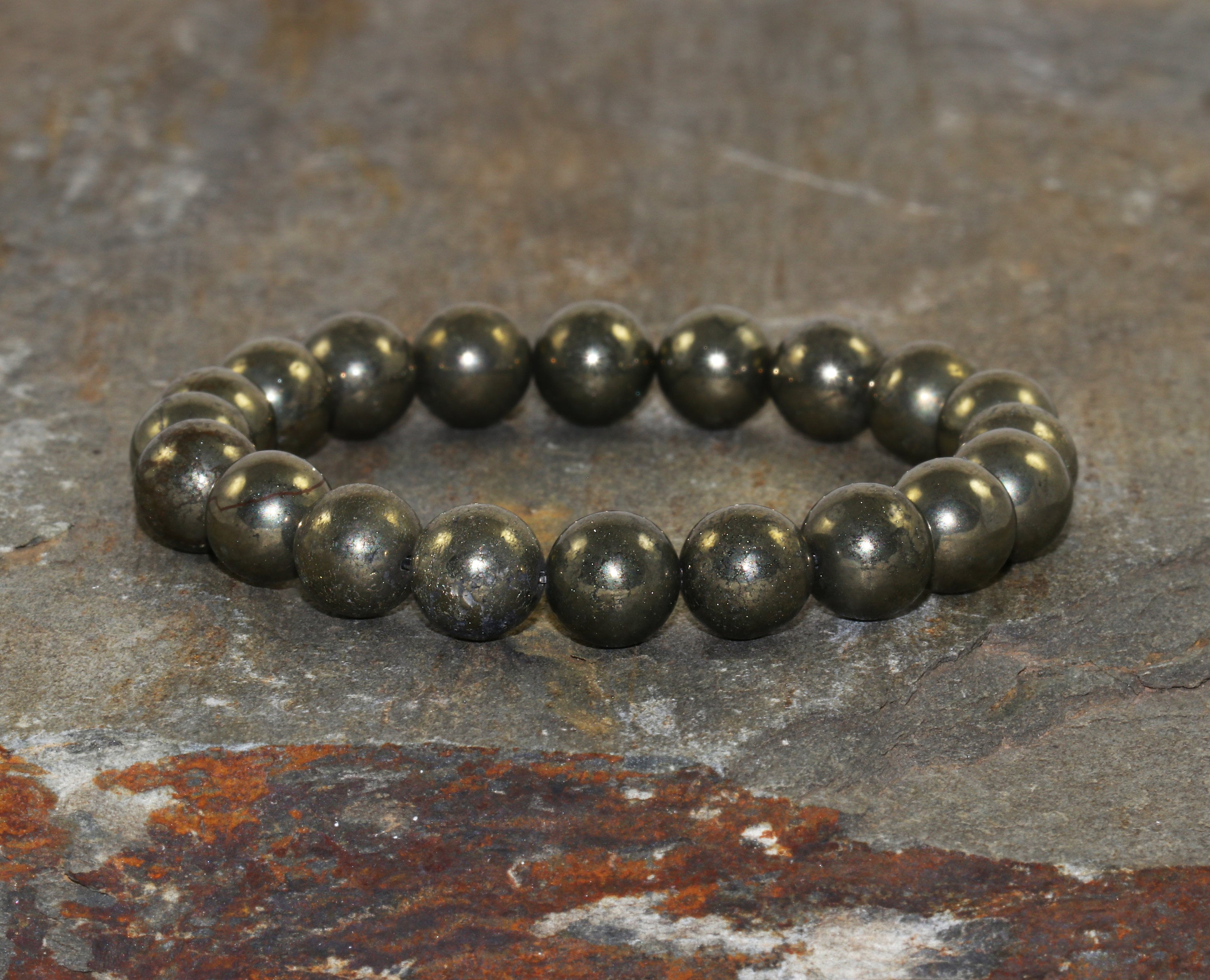 Pyrite Beaded Bracelet Grade AAA Prosperity Jewelry Healing | Etsy