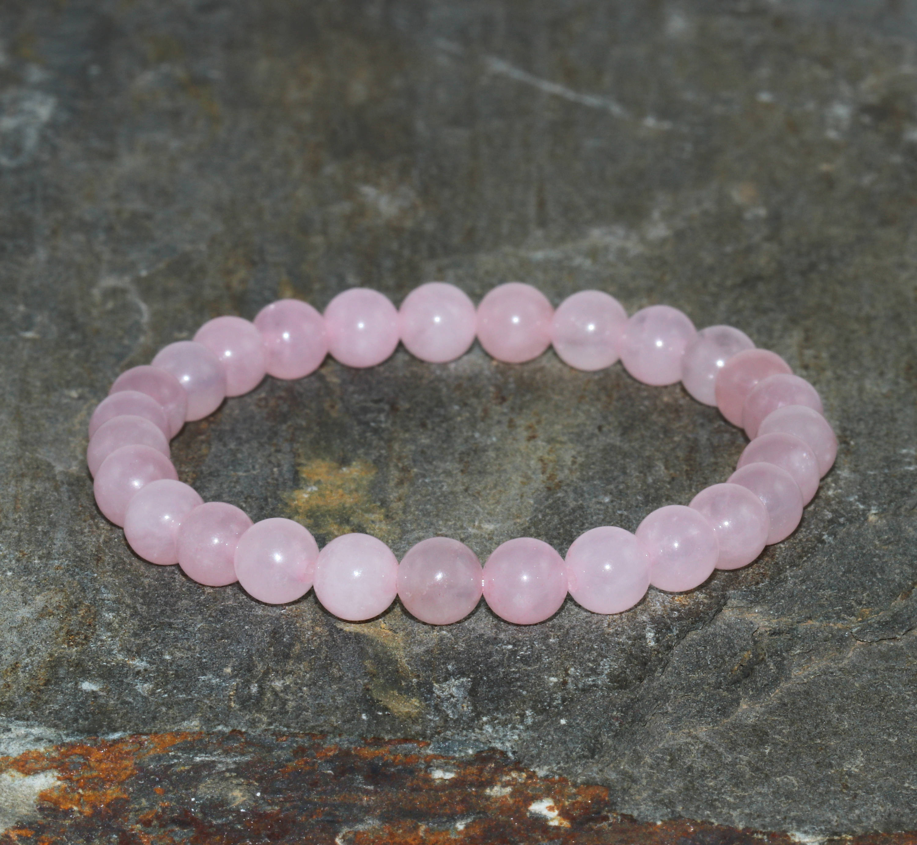 6mm Rose Quartz Bracelet, Rose Quartz Jewelry, Yoga Bracelet, Wrist ...