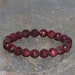 Faceted Ruby Beaded Bracelet, 8mm Faceted Ruby, Grade AAA, Natural ...