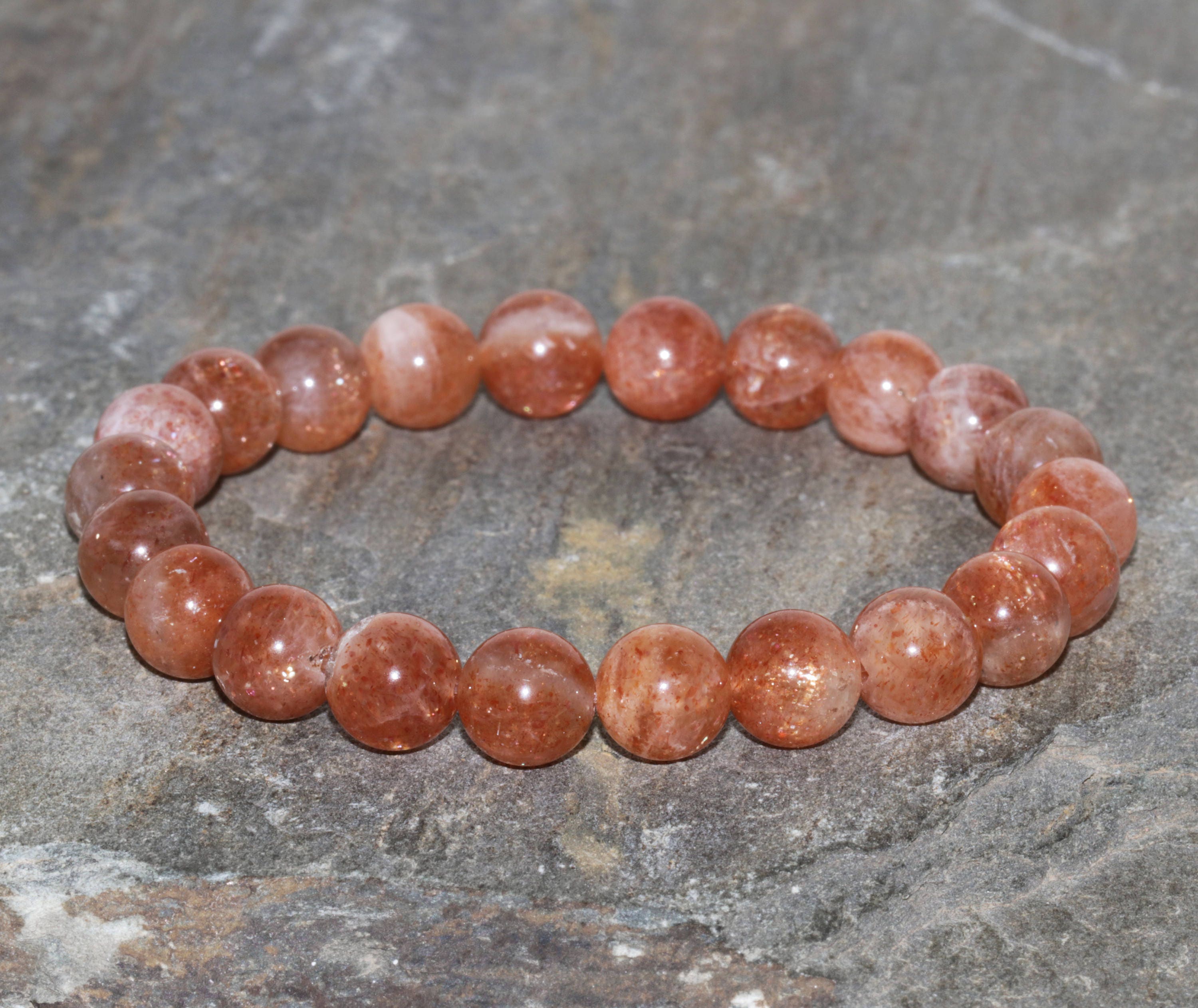 Golden Sunstone Bracelet Handmade 8mm Golden Sunstone Beaded - Etsy