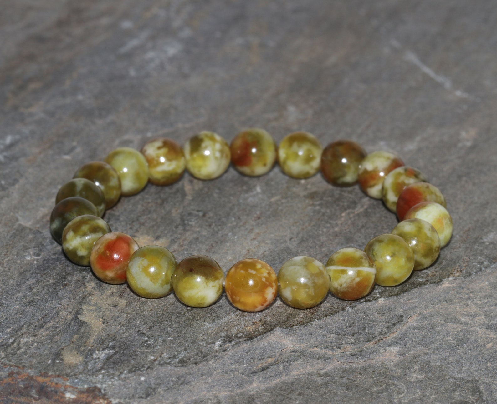 Dragon Jasper Bracelet Handmade 8mm Sanguine Jasper Gemstone | Etsy