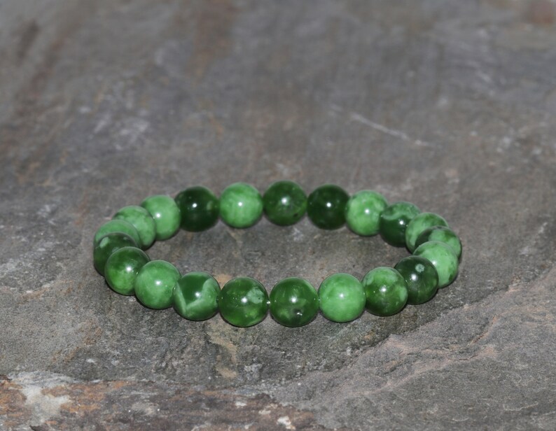 Chloromelanite Beaded Bracelet, 8mm Burma Jadeite Bracelet, Jade Maw ...