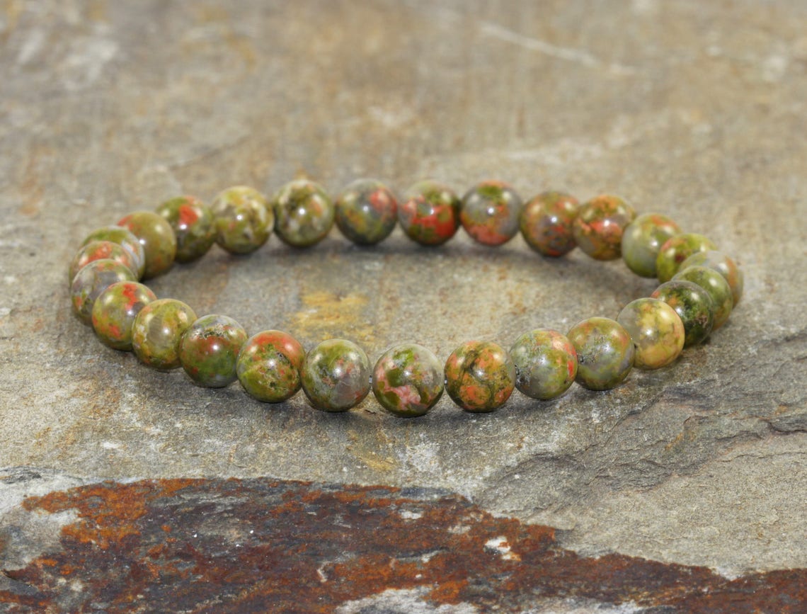 6mm Unakite Stacking Bracelet A Grade Unakite Jewelry Yoga - Etsy