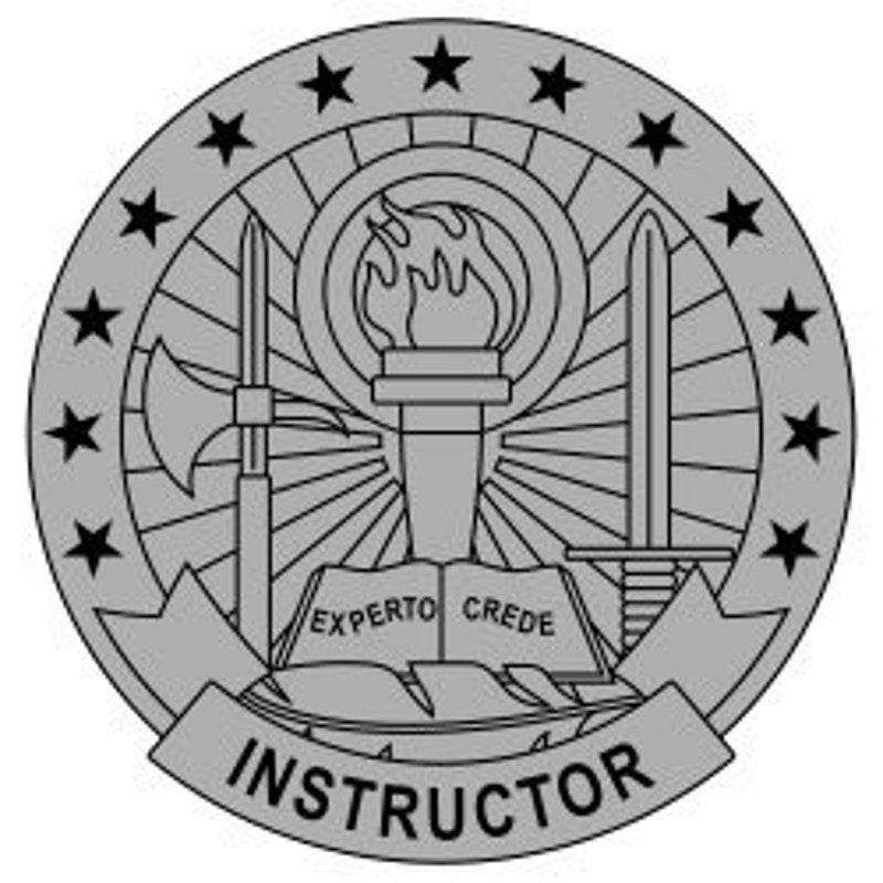 Army Instructor Badge - Etsy