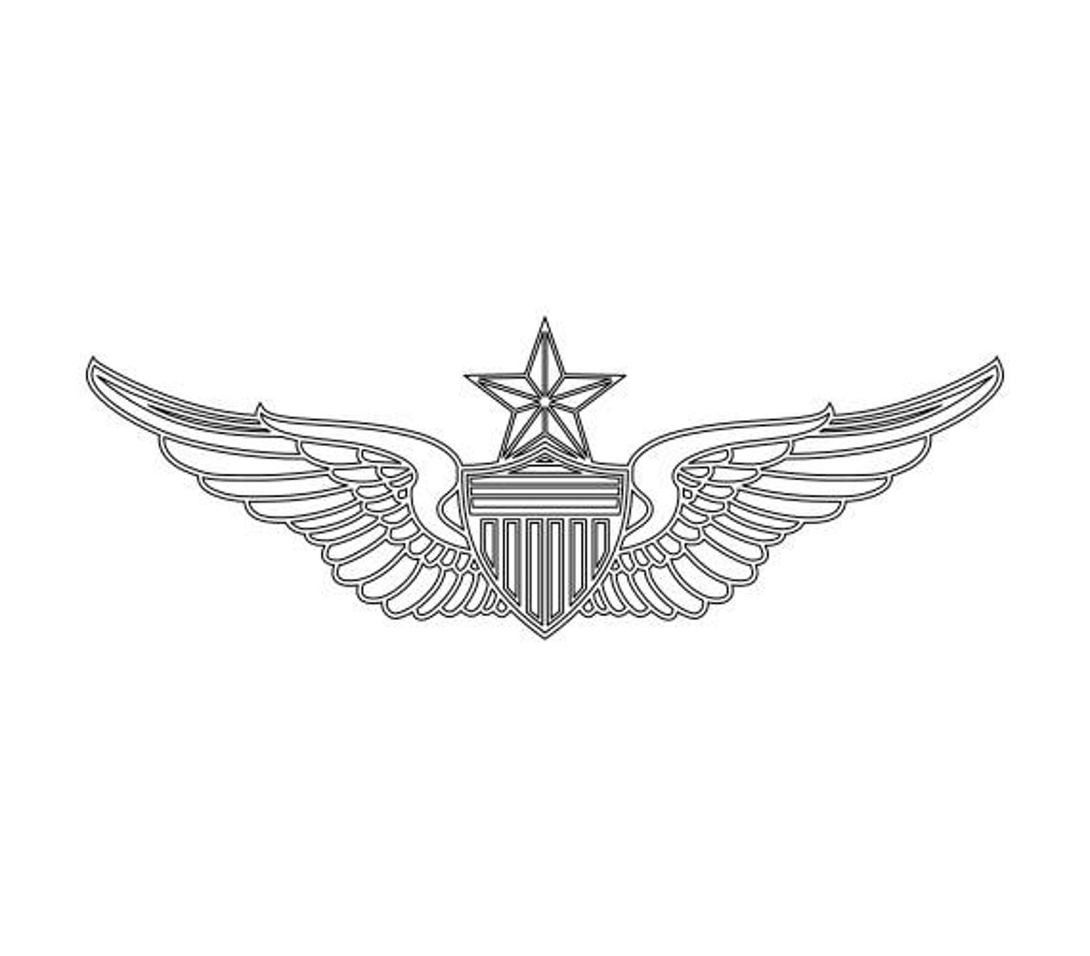 US Army Senior Aviator Badge Vector Files, Dxf Eps Svg Ai Crv - Etsy