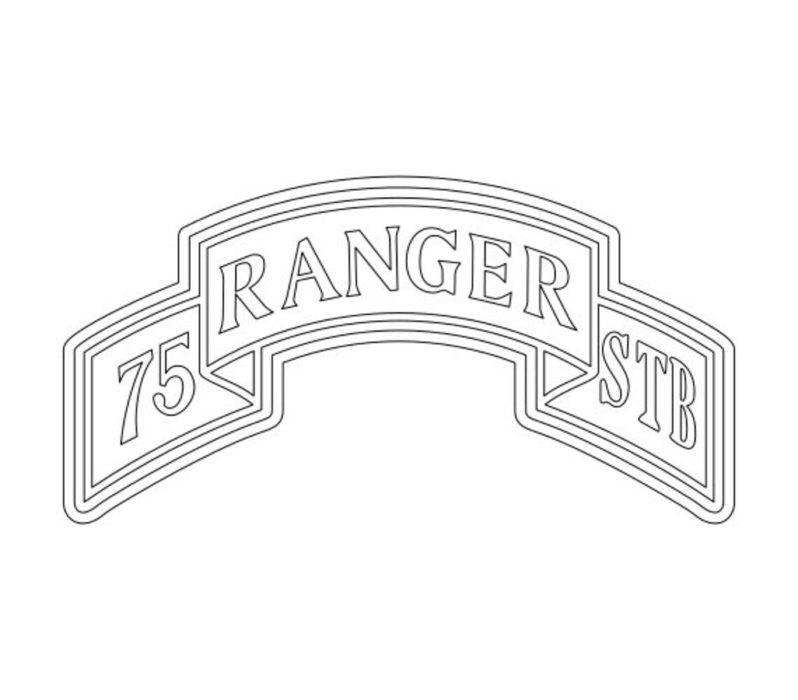 US Army 75th Ranger STB Patch Vector Files Dxf Eps Svg Ai Crv | Etsy