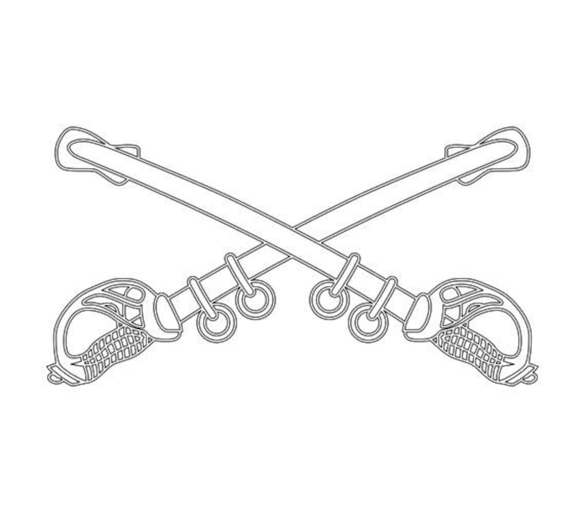 US Army Cavalry Branch Insignia Vector Files Dxf Eps Svg Ai - Etsy
