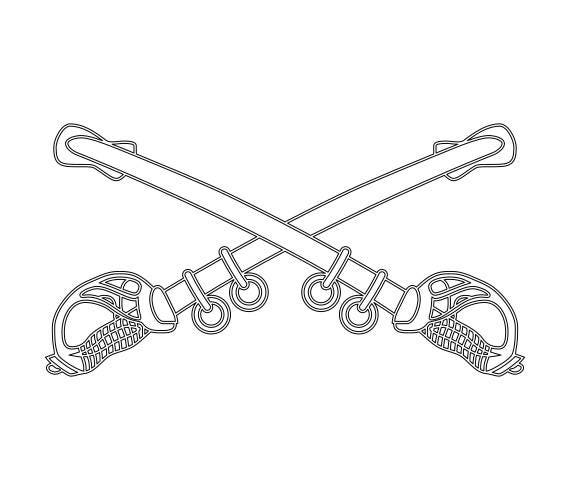 US Army Cavalry Branch Insignia Vector Files, Dxf Eps Svg Ai Crv - Etsy