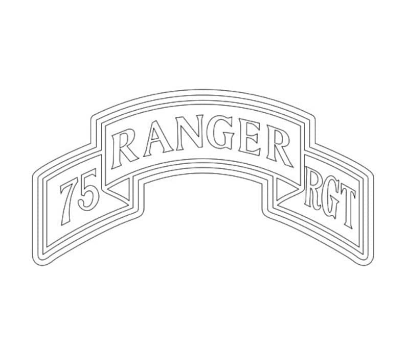 US Army 75th Ranger Regiment Patch Vector Files, Dxf Eps Svg Ai Crv - Etsy