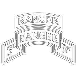 US Army 3rd Ranger Battalion Patch With Ranger Tab Vector Files, Dxf ...