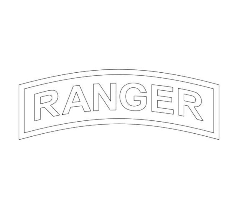 US Army Ranger Tab Vector Files, Dxf Eps Svg Ai Crv - Etsy