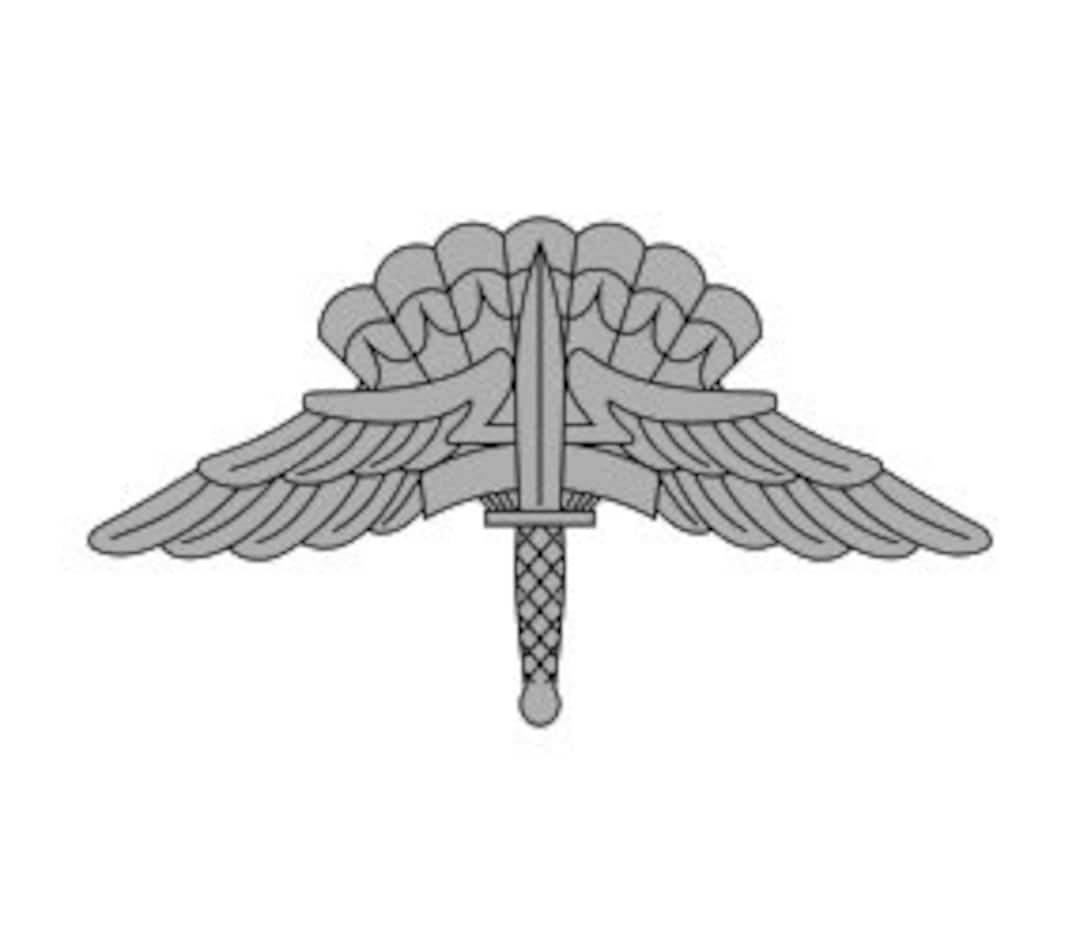 US Army Military Free Fall Parachutist (HALO) Badge Vector Files, Dxf ...