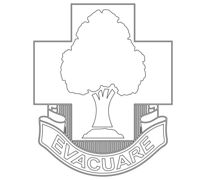 US Army 115th Combat Support Hospital Unit Crest Vector Files | Etsy