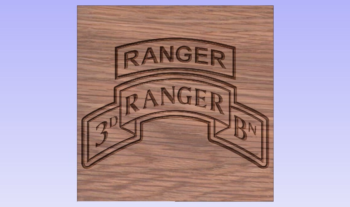 US Army 3rd Ranger Battalion Patch With Ranger Tab Vector | Etsy