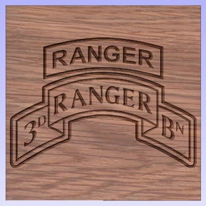 US Army 3rd Ranger Battalion Patch With Ranger Tab Vector Files, Dxf ...