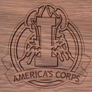 US Army I Corps Unit Crest Vector Files, Dxf Eps Svg Ai Crv - Etsy