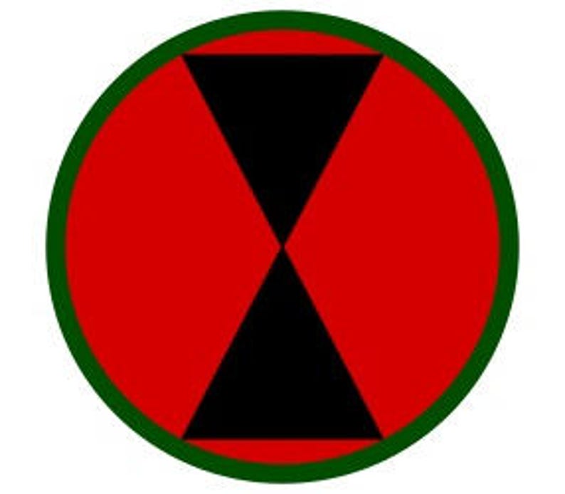 US Army 7th Infantry Division Patch Vector Files Dxf Eps Svg - Etsy