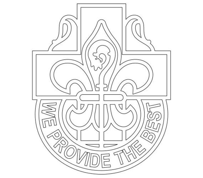 US Army Bayne-jones Army Community Hospital Unit Crest Vector | Etsy