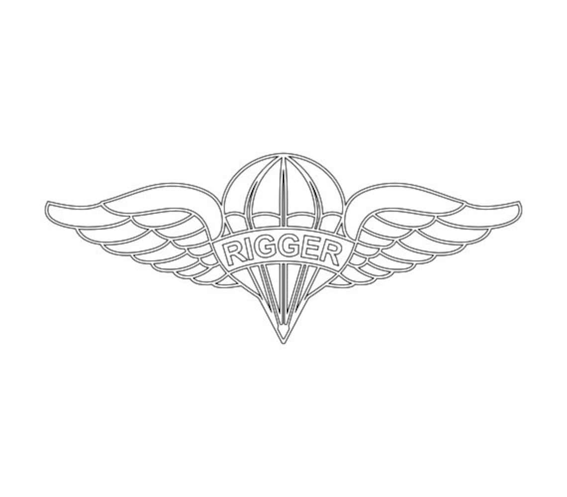 US Army Rigger Badge Vector Files, Dxf Eps Svg Ai Crv - Etsy