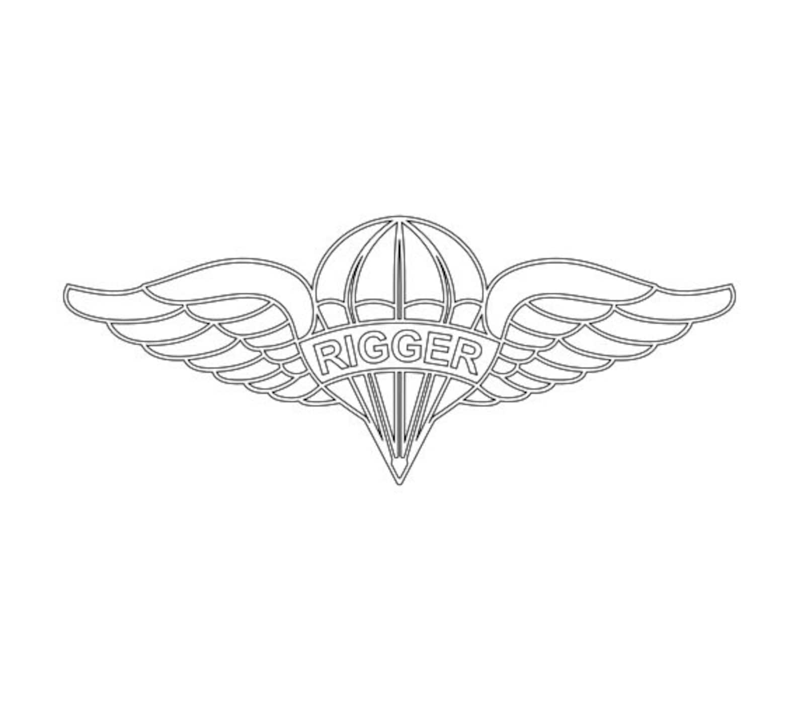US Army Rigger Badge Vector Files Dxf Eps Svg Ai Crv | Etsy