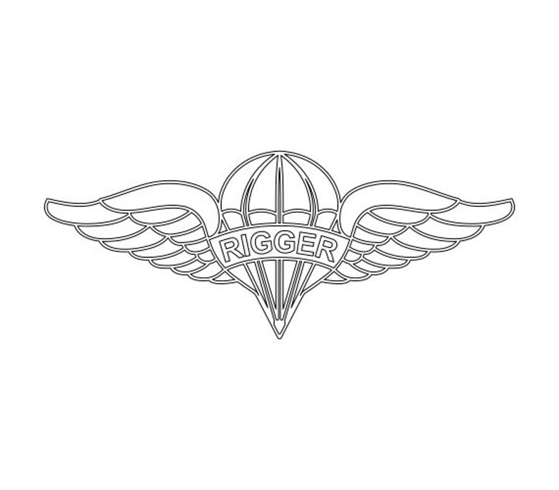 US Army Rigger Badge Vector Files Dxf Eps Svg Ai Crv | Etsy
