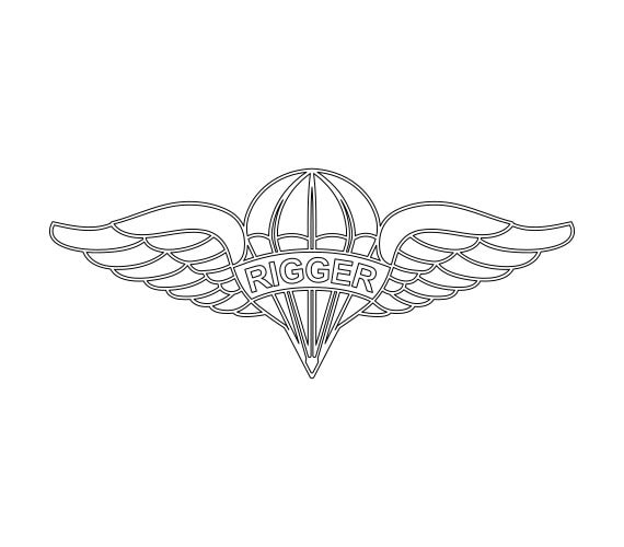 US Army Rigger Badge Vector Files Dxf Eps Svg Ai Crv - Etsy Canada