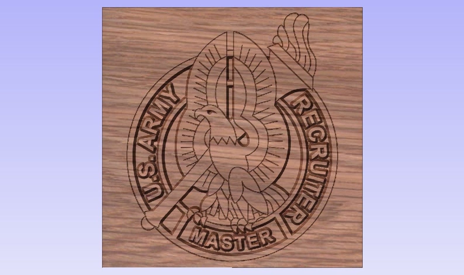 US Army Master Recruiter Identification Badge Vector Files, Dxf Eps Svg ...