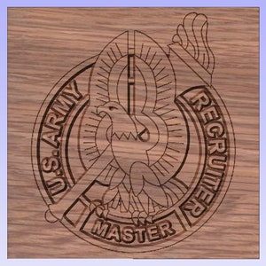 US Army Master Recruiter Identification Badge Vector Files, Dxf Eps Svg ...