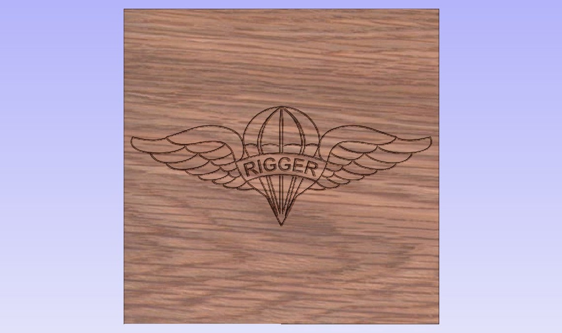 US Army Rigger Badge Vector Files, Dxf Eps Svg Ai Crv - Etsy