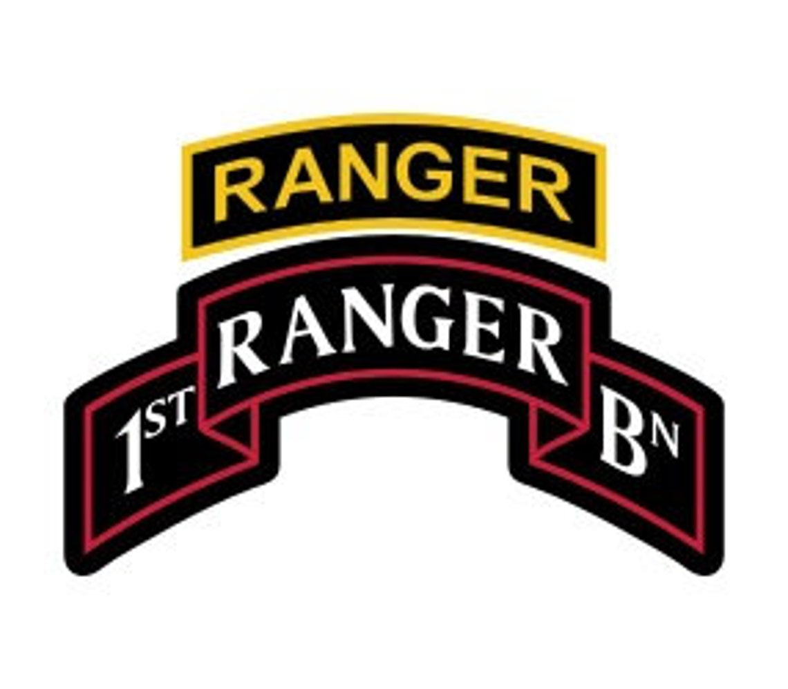 US Army 1st Ranger Battalion Patch With Ranger Tab Vector - Etsy