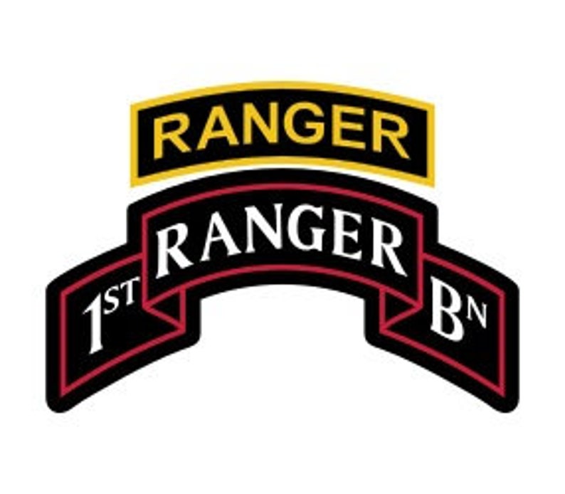 US Army 1st Ranger Battalion Patch With Ranger Tab Vector - Etsy