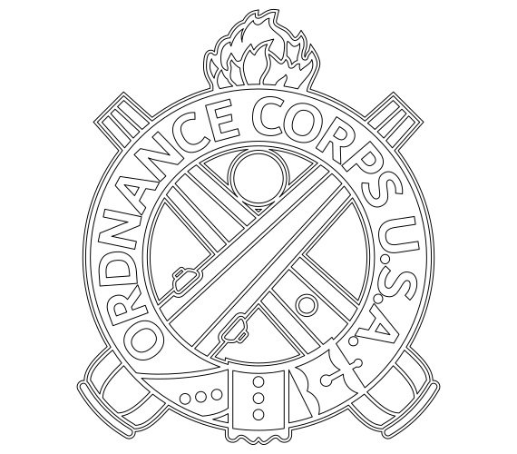 US Army Ordnance Corps Regimental Crest Vector Files, Dxf Eps Svg Ai Crv - Etsy
