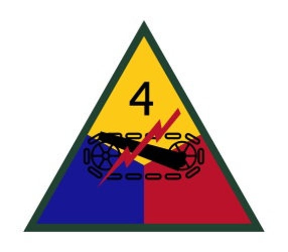 US Army 4th Armored Division Patch Vector Files Dxf Eps Svg - Etsy