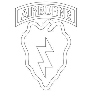 US Army 25th Infantry Division Patch With Airborne Tab Vector Files ...