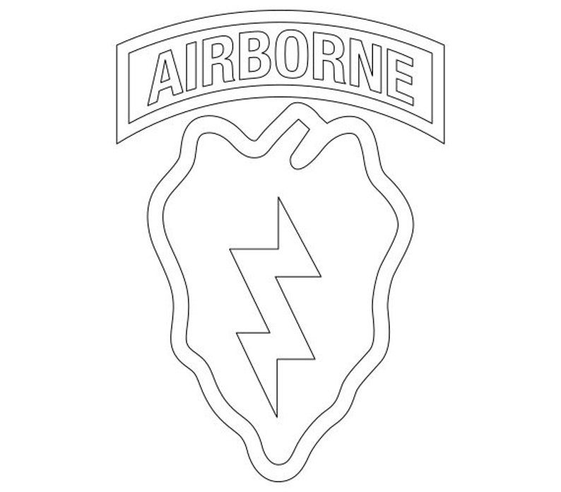 US Army 25th Infantry Division Patch With Airborne Tab Vector - Etsy