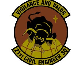 US Air Force 21st Communications Squadron Patch Vector Files, Dxf Eps ...