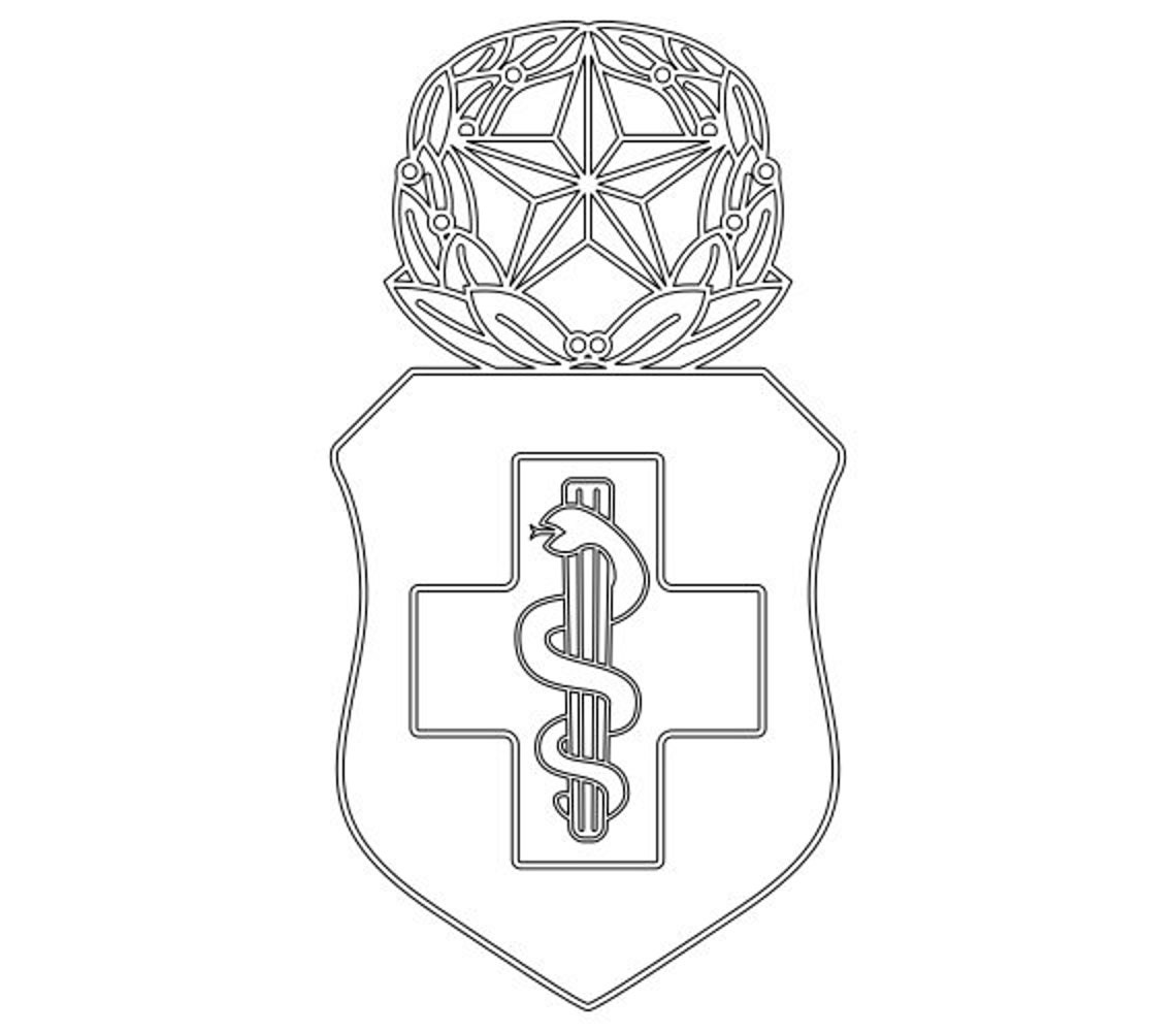 US Air Force Master Medical Technician Badge Vector Files, Dxf Eps Svg ...