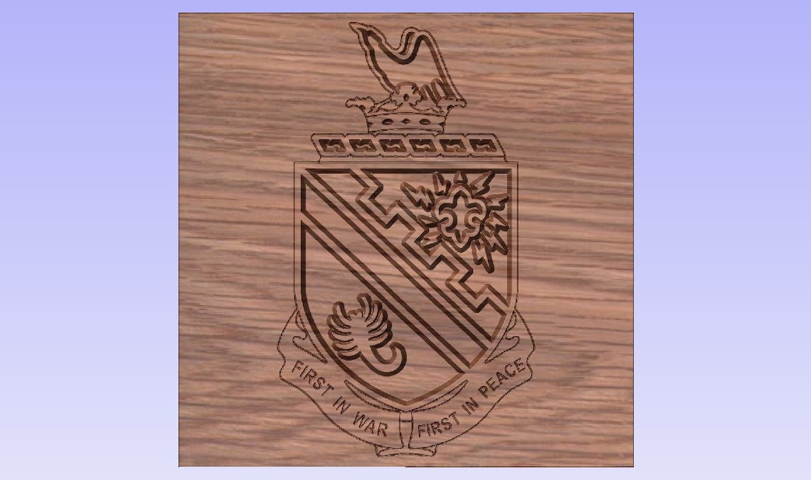 US Army 161st Infantry Regiment Unit Crest Vector Files Dxf - Etsy