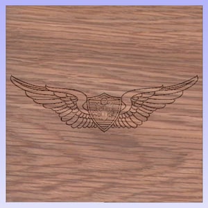 US Army Basic Aviation Badge Vector Files, Dxf Eps Svg Ai Crv - Etsy