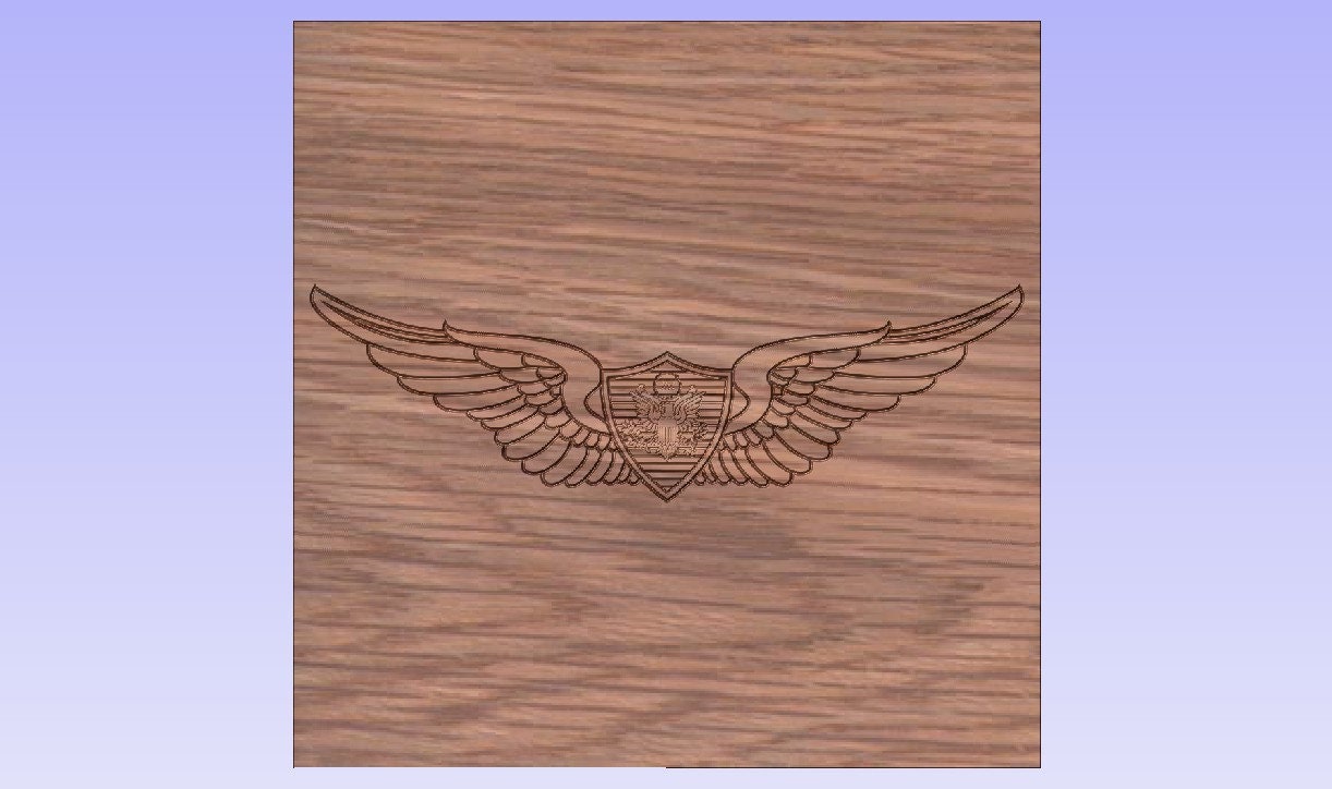 US Army Basic Aviation Badge Vector Files Dxf Eps Svg Ai Crv - Etsy