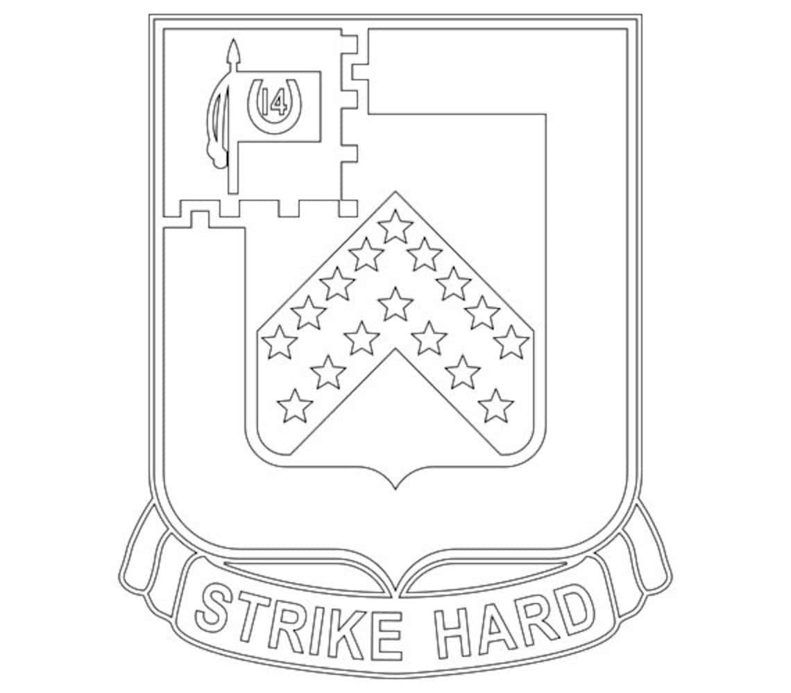 US Army 16th Cavalry Regiment Unit Crest Vector Files Dxf Eps - Etsy