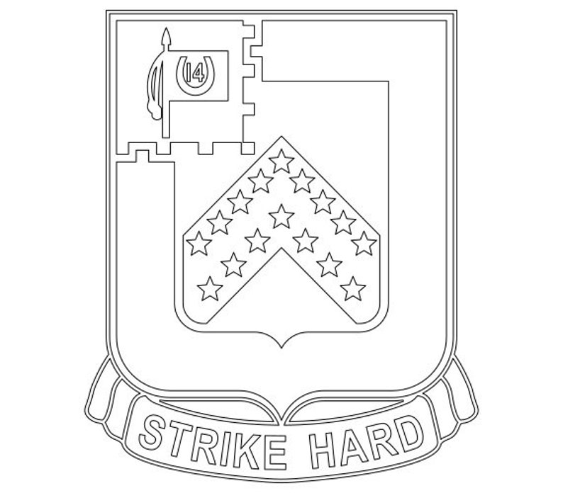 US Army 16th Cavalry Regiment Unit Crest Vector Files Dxf Eps - Etsy